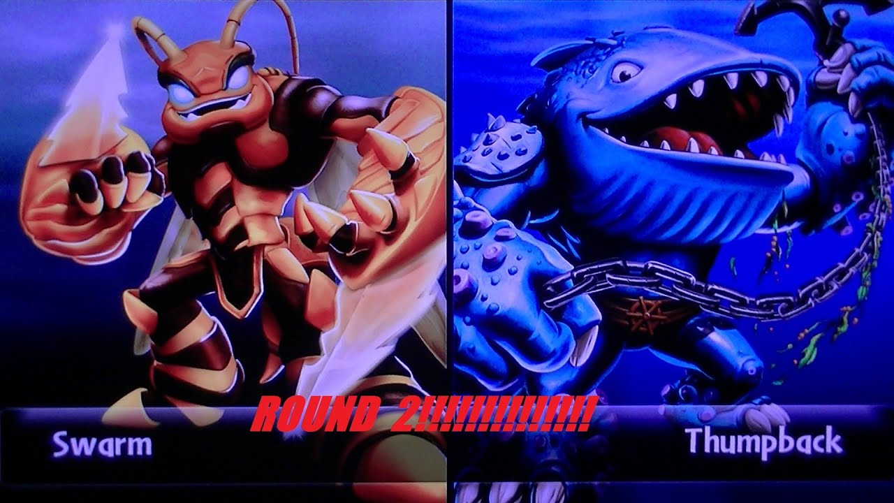SKYLANDERS GIANTS SWARM VS THUMPBACK ROUND 2 - YouTube