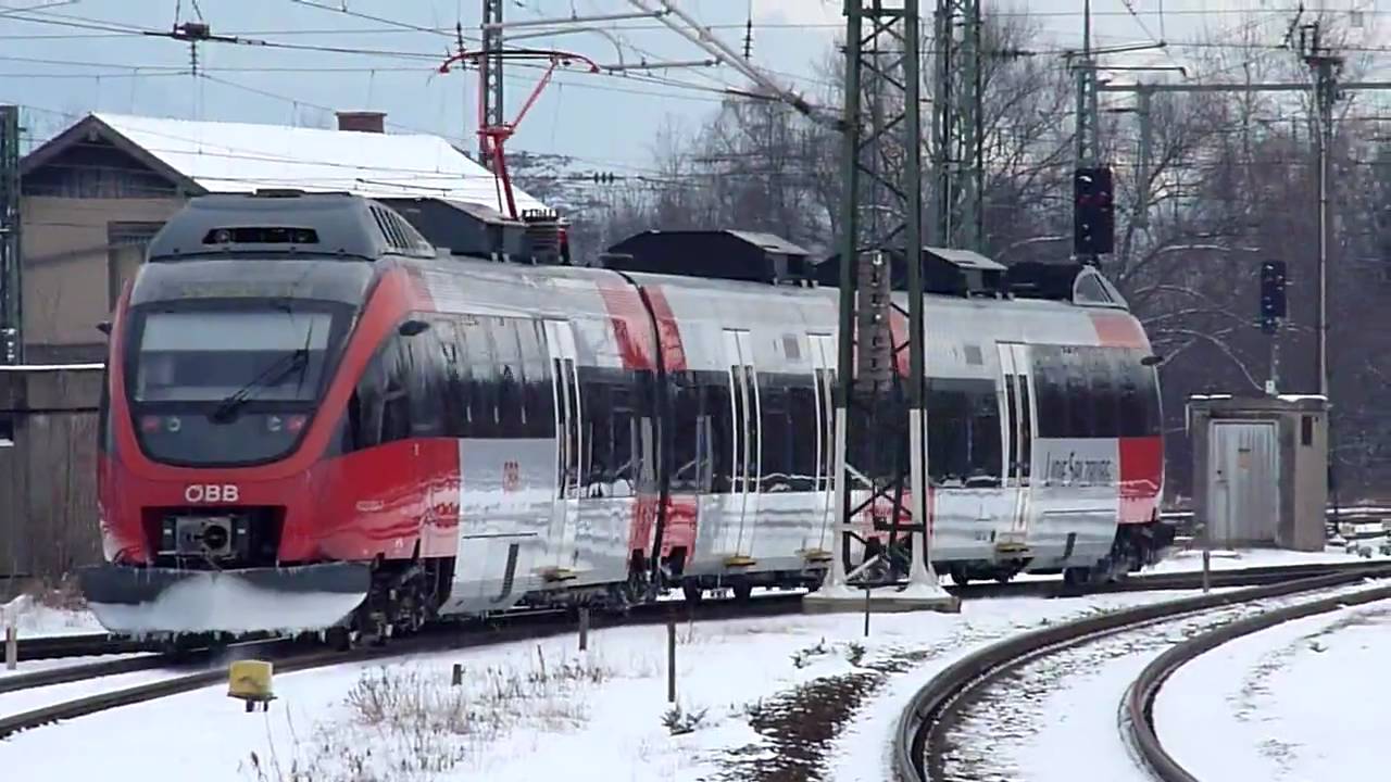 ÖBB Talent 4023 bei der Ausfahrt aus dem Bahnhof Freilassing/Obb. - YouTube