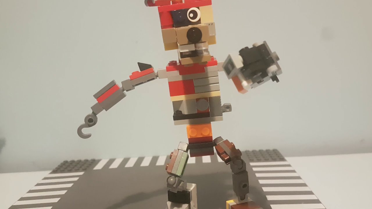 Lego FNAF action figure scale foxy the pirate - YouTube