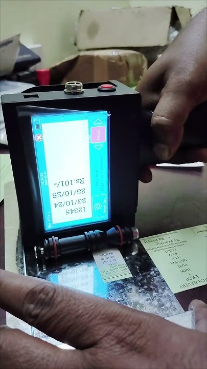 Batch coding machine for labels and pouches in India - YouTube