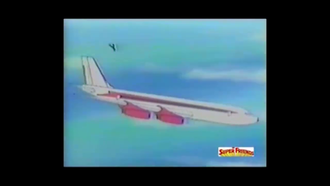 Super Friends Superman 1973 saving plane - YouTube