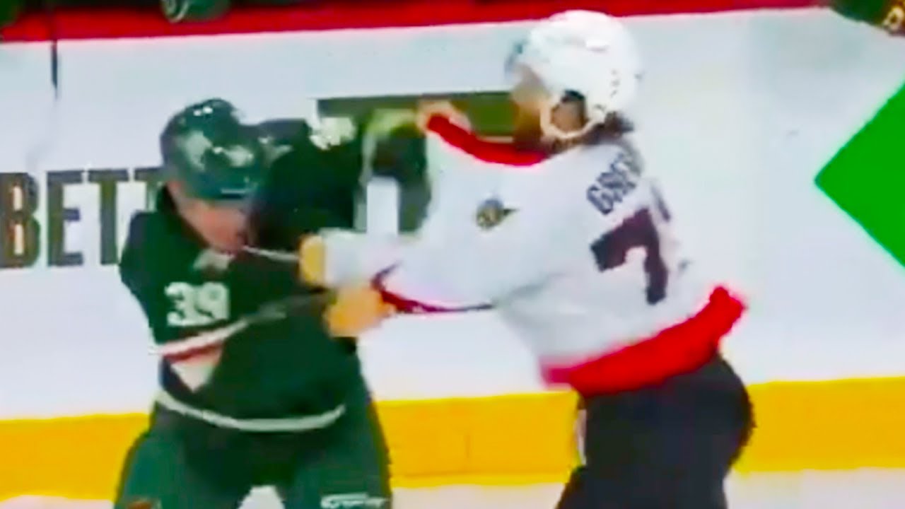 Noah Gregor Ben Jones Fight | Ottawa Senators vs Minnesota Wild 2024 ...
