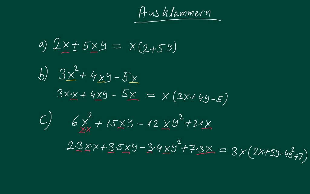 Terme ausklammern - einfach und verständlich - YouTube