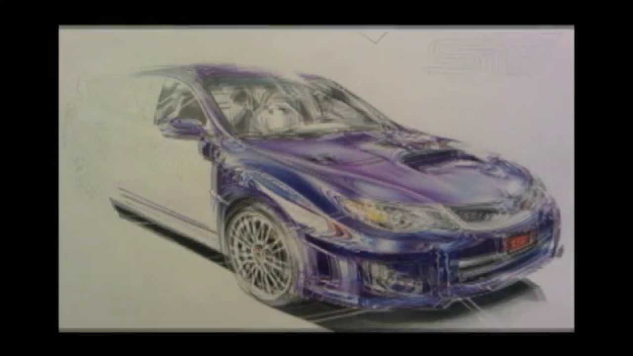 Subaru WRX STi Drawing - YouTube