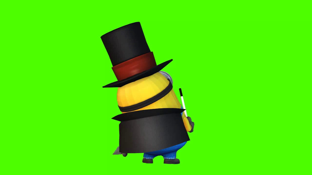 minion magician animated back chroma - YouTube