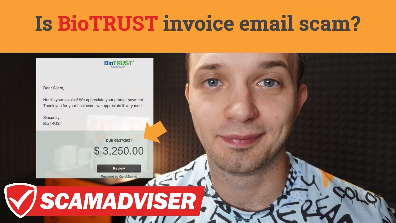 Biotrust invoice email is a scam? Should you pay off $3,250? Same ...
