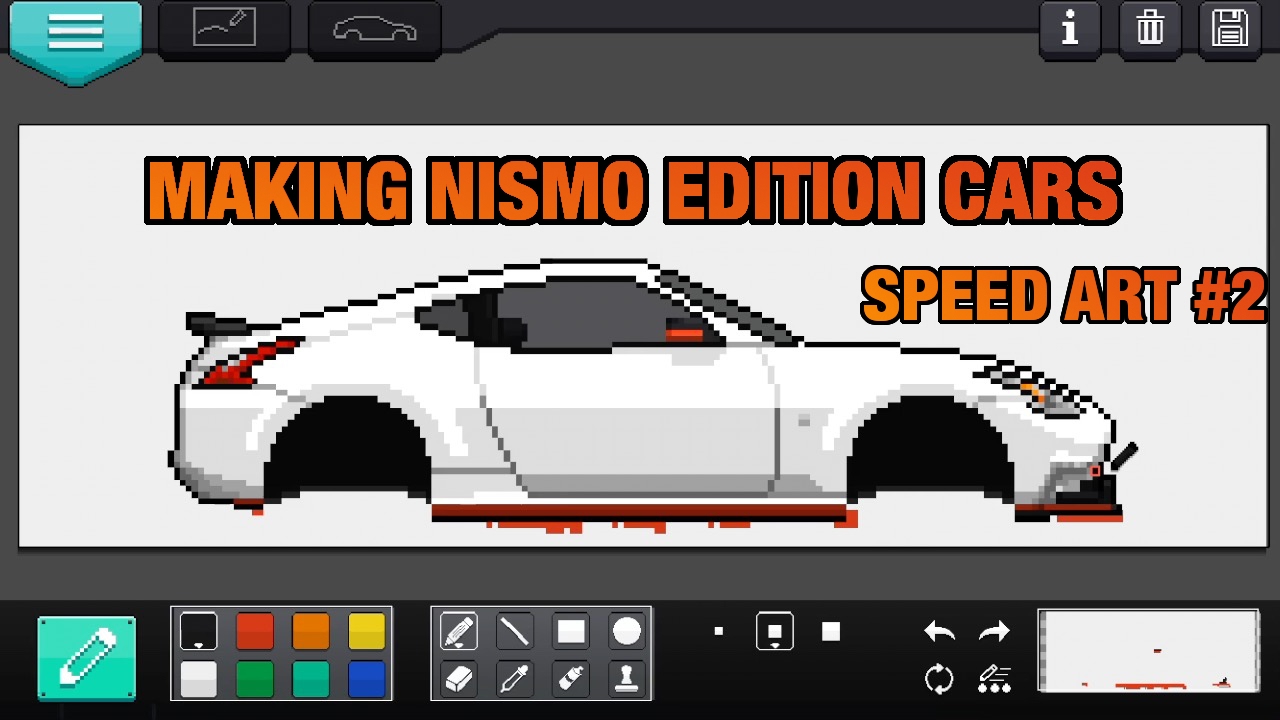 Nissan gtr evolution pixel art - kizaion