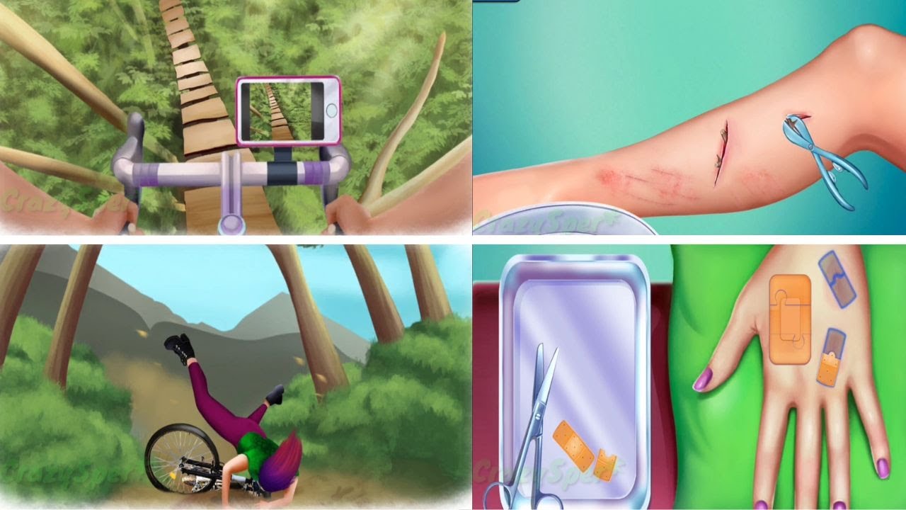 ASMR cycling accident// cycling playing kids animated treatment ...