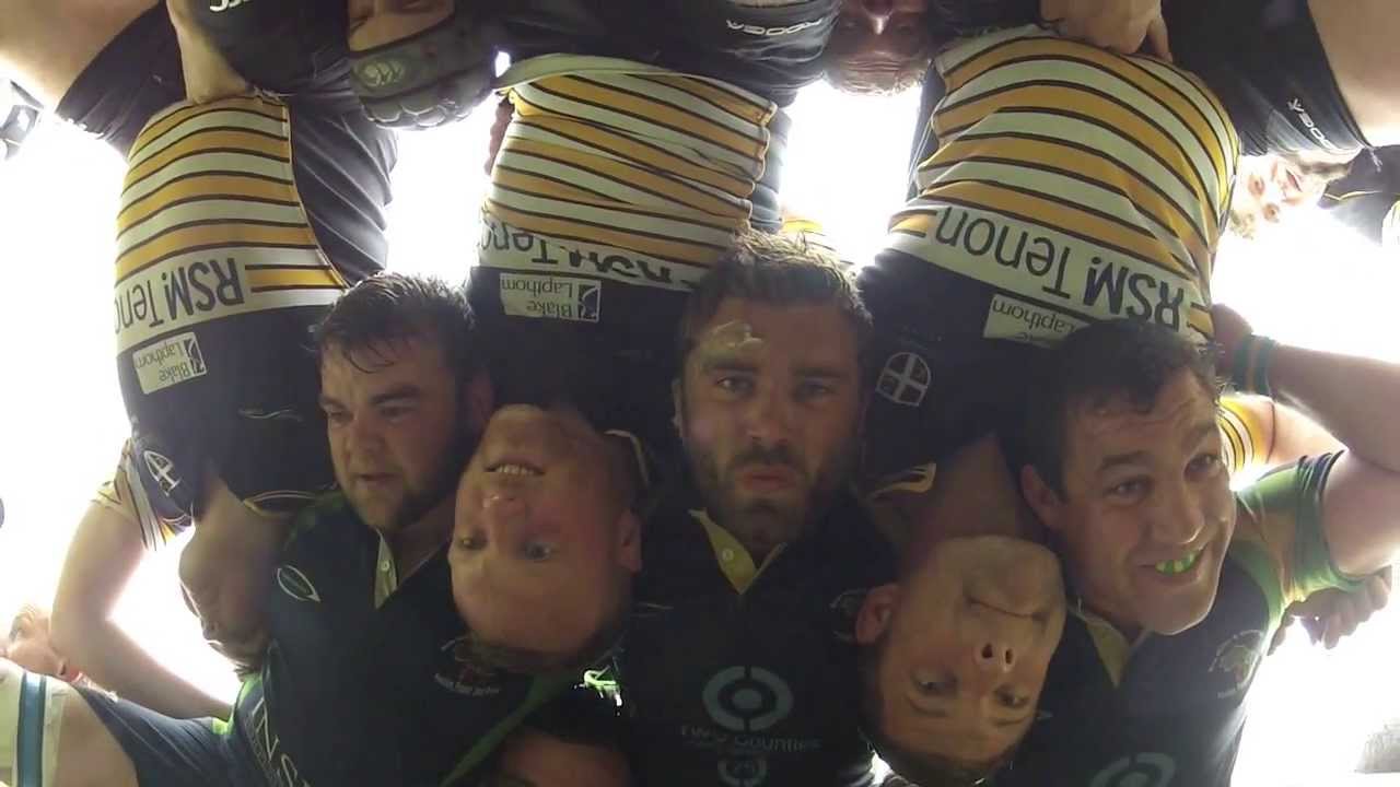Scrum down & slomo rugby action - YouTube