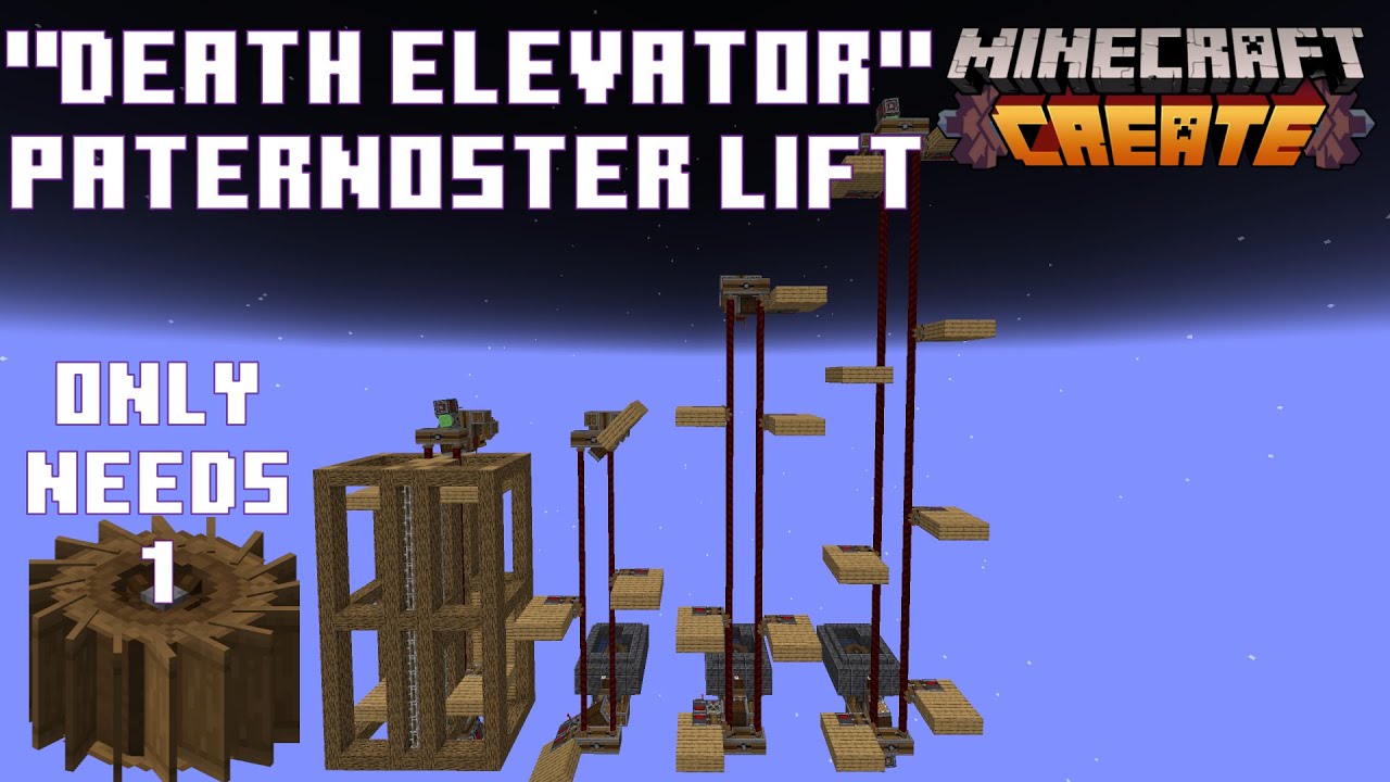 "Elevator of Death" Paternoster Lift - Minecraft: Create - YouTube