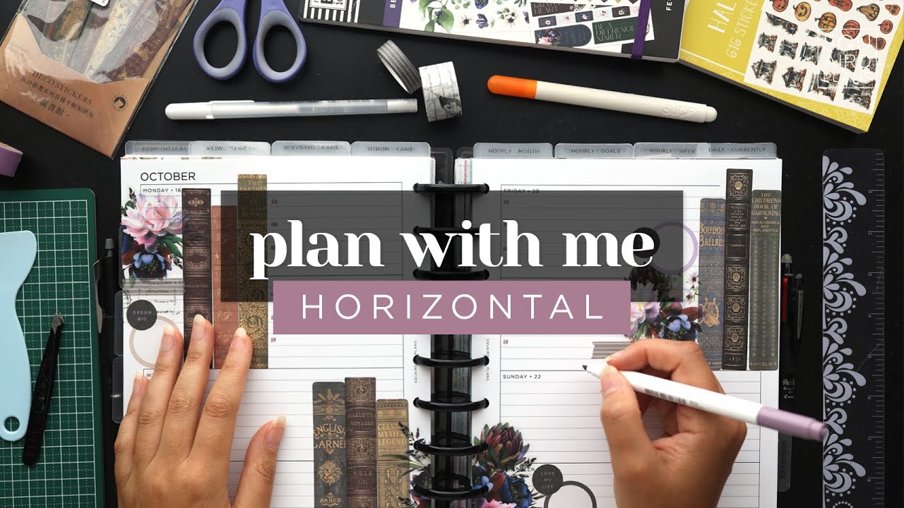PLAN WITH ME :: DECORATING A HORIZONTAL LAYOUT IN A CLASSIC HAPPY ...