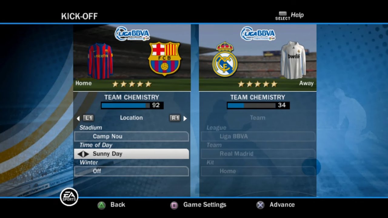 FIFA 10 (PS2) Gameplay - FC Barcelona vs Real Madrid - YouTube