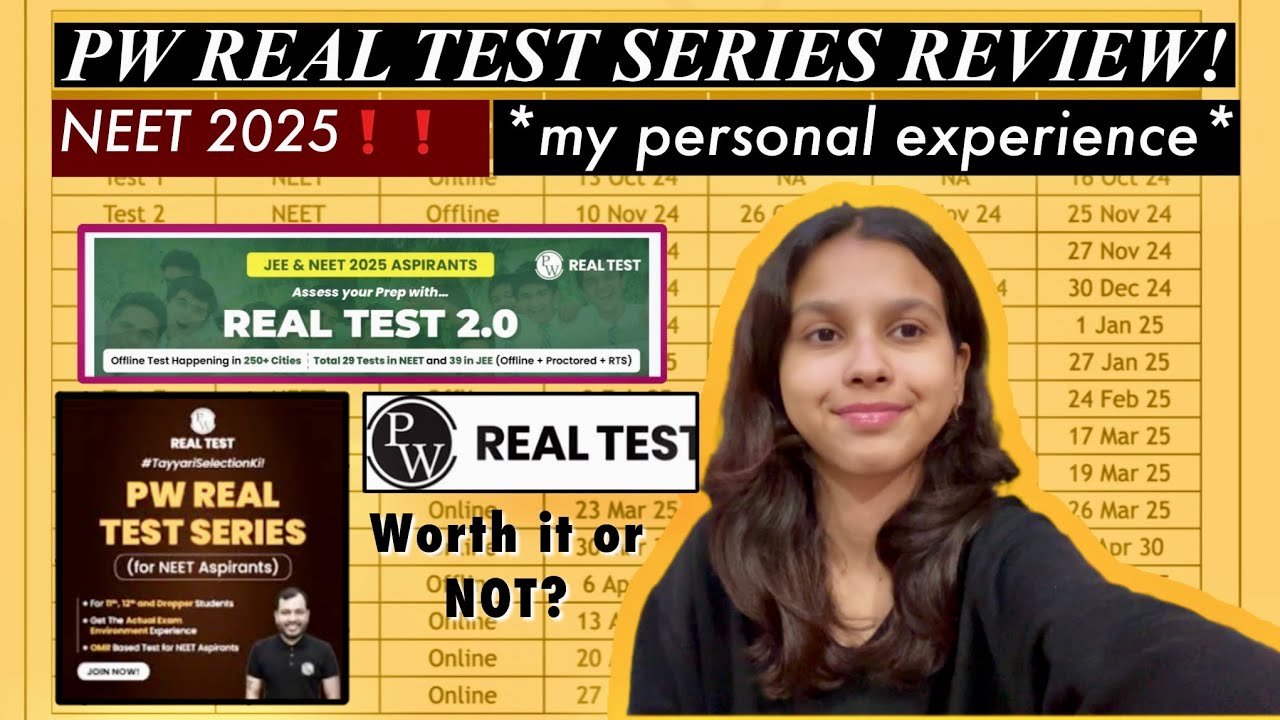 NEET 2025 aspirants MUST WATCH ️My personal experience on the PW REAL ...