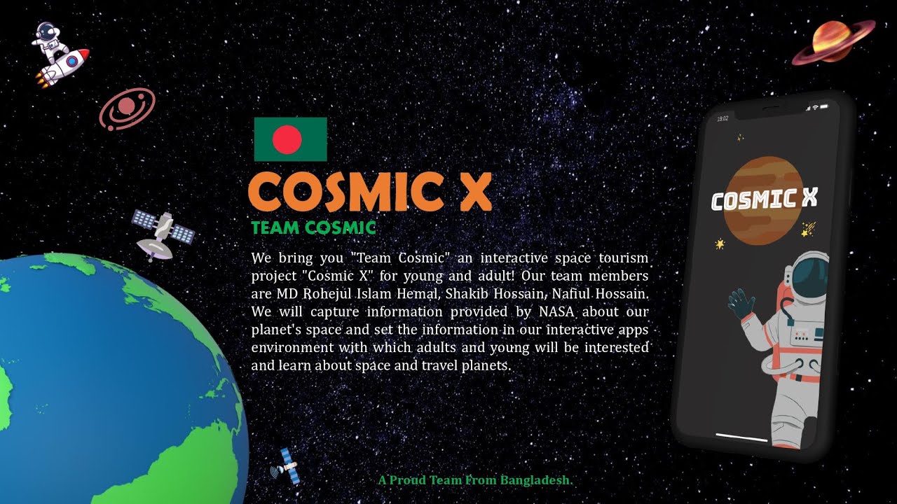 Team Cosmic | "Cosmic X" Future Tourism Mobile App | NASA International ...