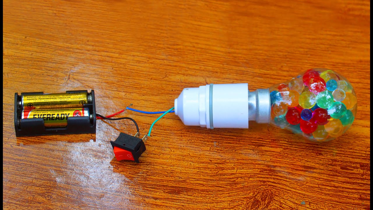 40v Light Bulb hacks - AA Battery , Adapter , Switch , Holder , Crystal ...