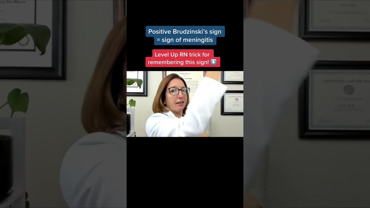 Brudzinski's Sign: Medical-Surgical | @Level Up RN - YouTube