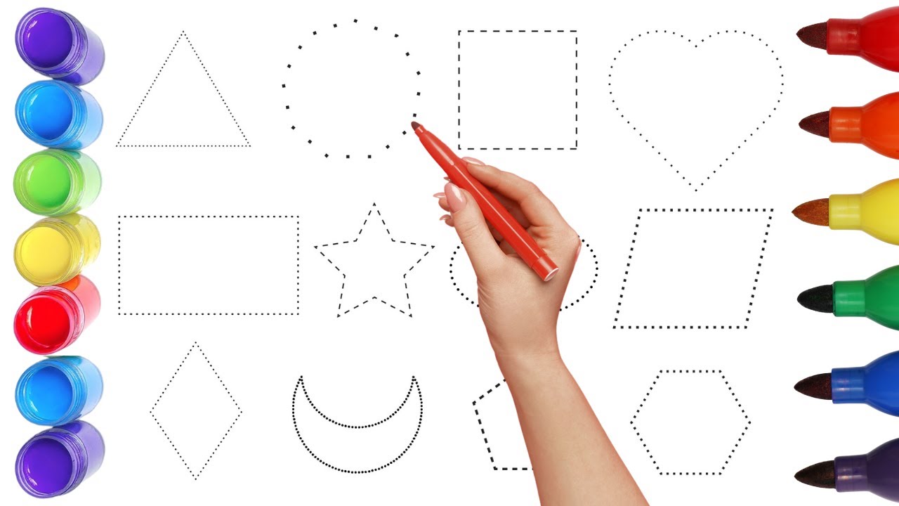 learn shape name |Shapes drawing for kids, Learn 2d shapes, colors for ...