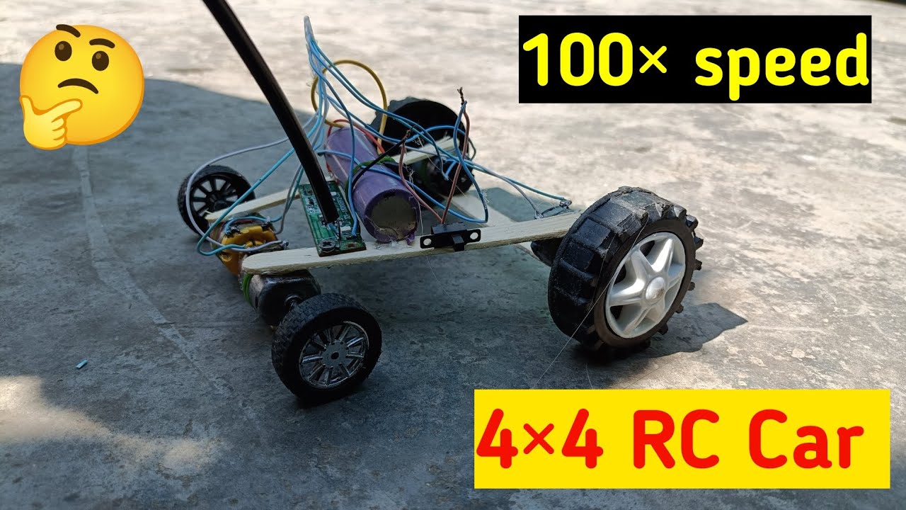 How To Make 4×4 Rc Car Make At Home | 100× speed |ALL EXPERIMENTS 01|| Very simple 🚗 - YouTube