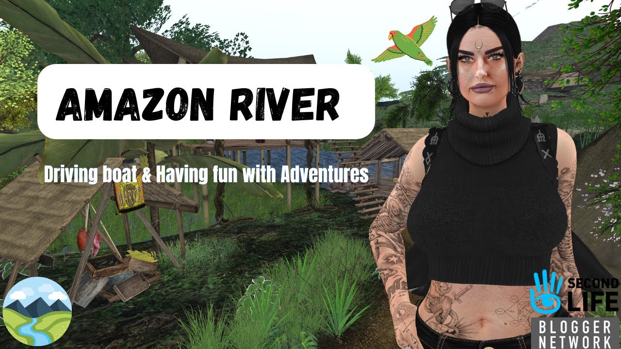 Second Life Adventures in Amazon River Doing all kind of Activities ...