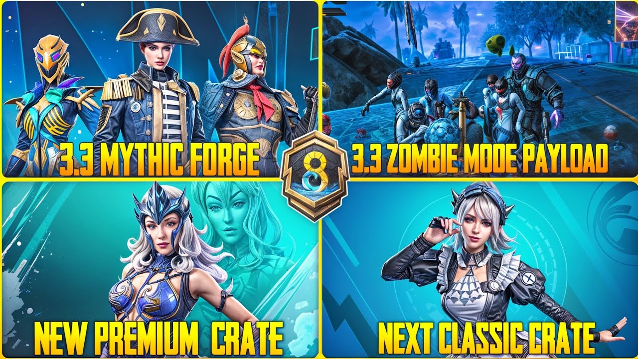 NEXT MYTHIC FORGE | NEXT PREMIUM CRATE | NEXT CLASSIC CRATE | 3.3 UPDATE ZOMBIE MODE (BGMI ...