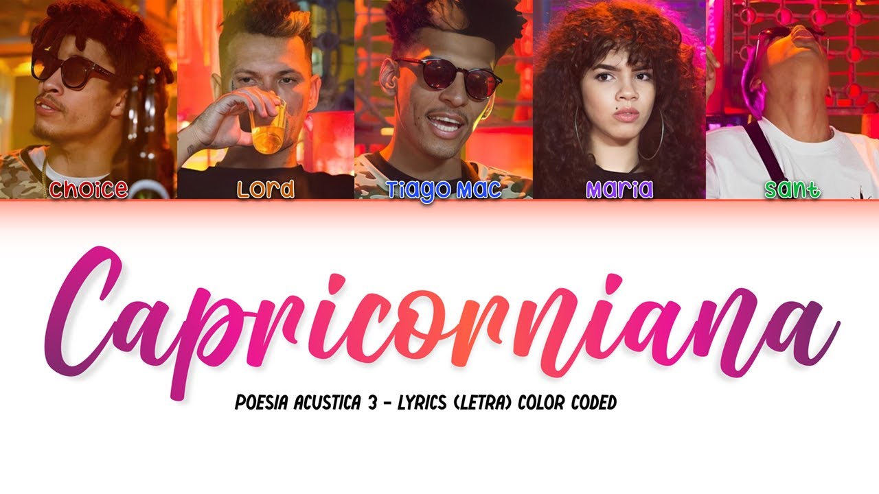 Poesia Acústica #3 - Capricorniana | Letra [Color Coded] - YouTube