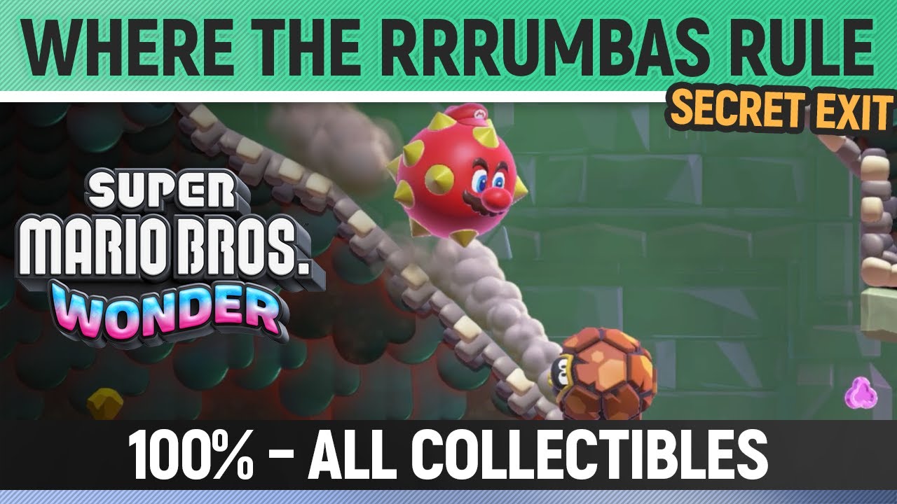 Super Mario Bros. Wonder - Where the Rrrumbas Rule - 100% All Wonder ...