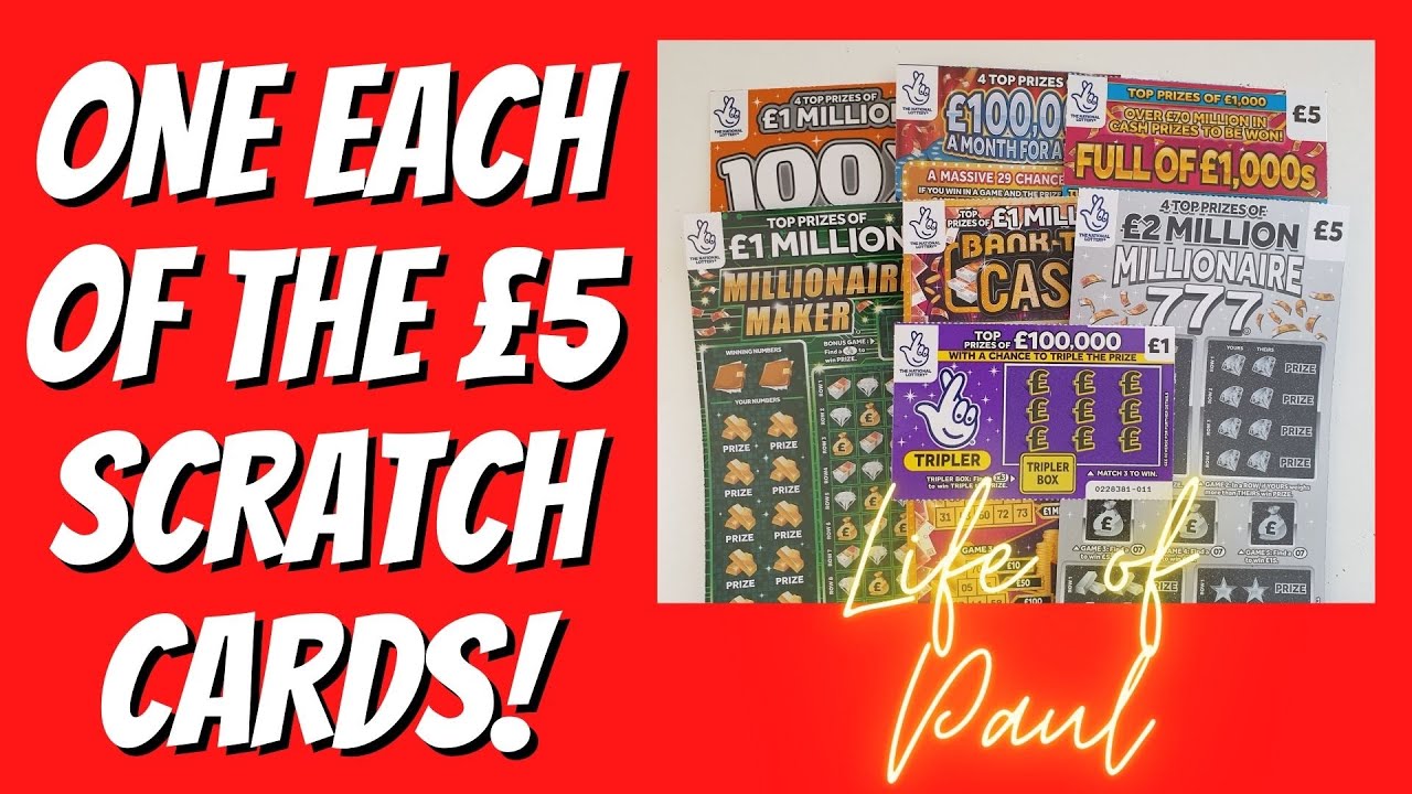 £31 mix of lotto scratch cards. How many of these 6 £5 scratch cards ...