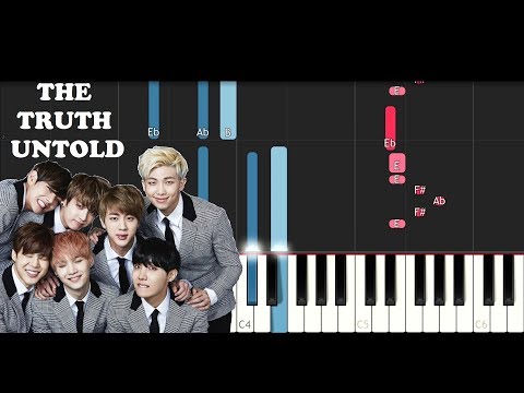 BTS ft. Steve Aoki - The Truth Untold (Piano Tutorial)