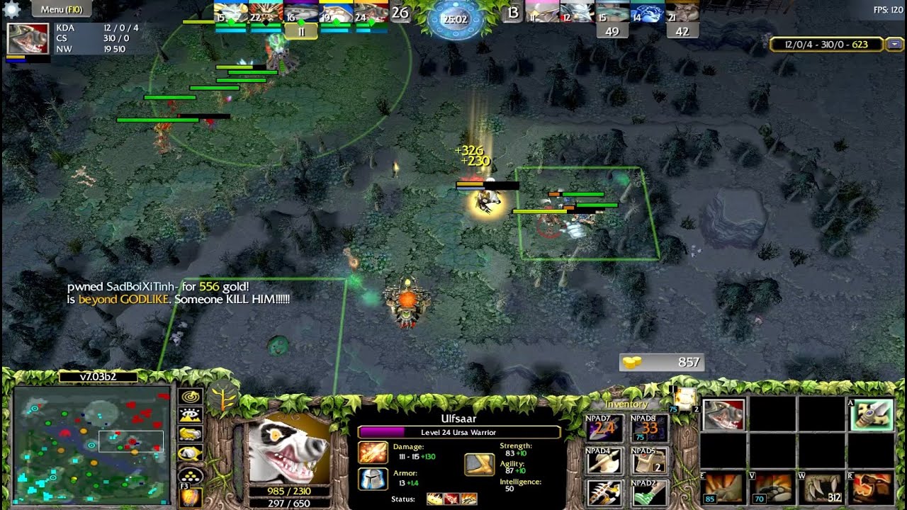 DOTA 1 Ursa Warrior Ulfsaar Beyond GODLIKE #27 - YouTube