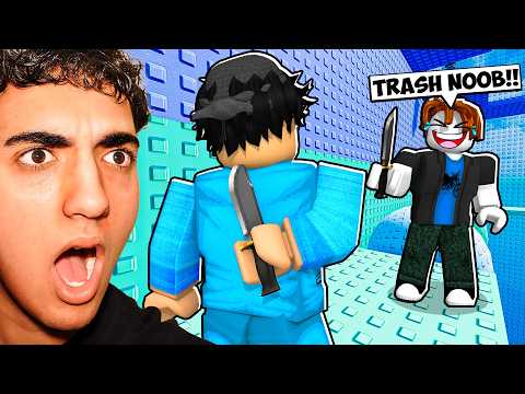 Becoming OVERPOWERED in the KNIFE TROLL TOWER... *INSANE*