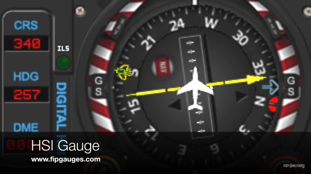 HSI Gauge - Saitek/Logitech Flight Information Panel & SPAD.neXt - YouTube