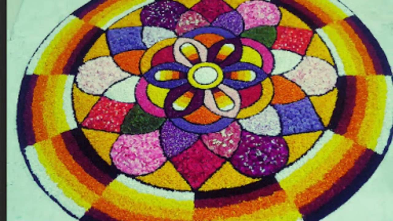onam pookalam new designs latest 2016. best designs. first prize - YouTube