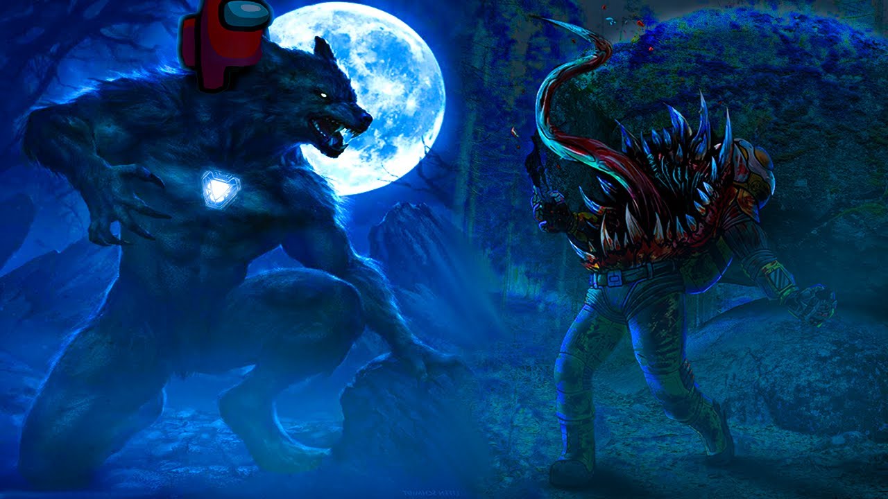 Among As on an Iron Man werewolf against mostr fight scene - YouTube