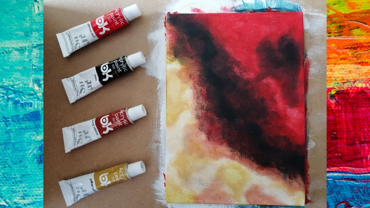 Acrylic Abstract Painting Tutorial #2 - YouTube