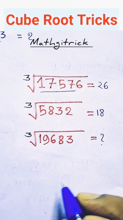 Cube root trick#maths #mathtrick #basicproblems #mathproblem #mathctober - YouTube