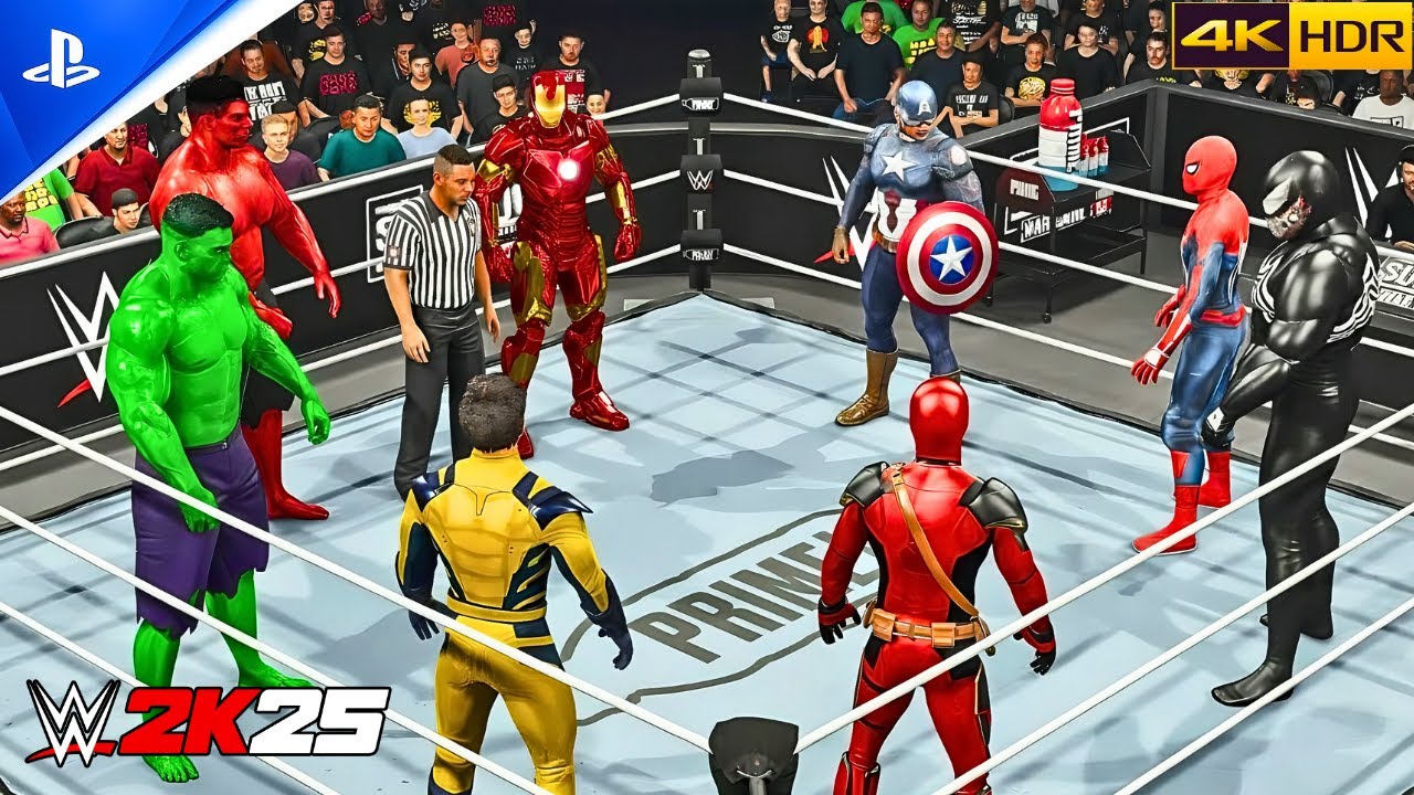 Best Marvel Avengers Tag Team Elimination Match - WWE 2K25 - YouTube