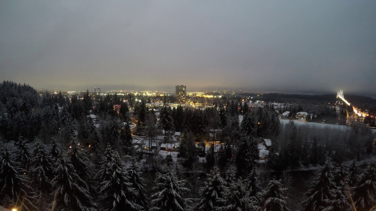 The first 2016 Snow Day over Vancouver - YouTube