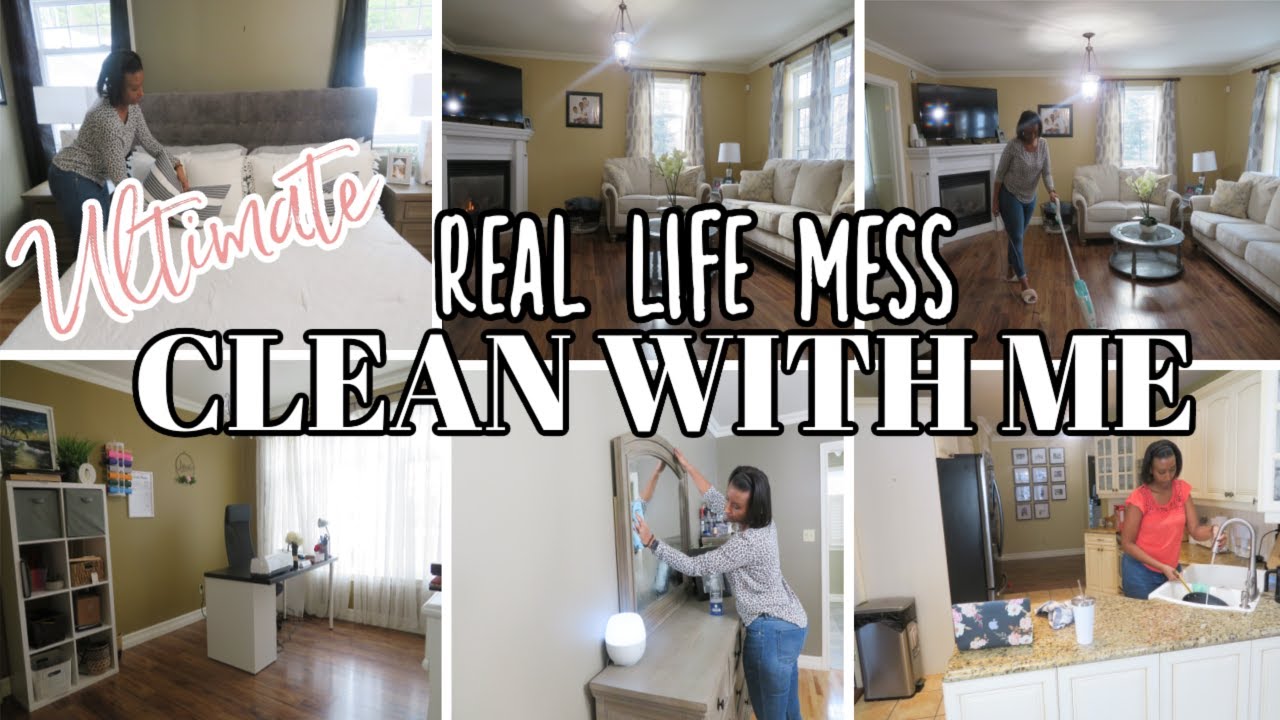 ULTIMATE CLEAN WITH ME / REAL LIFE MESS CLEANING/ CLEANING MOTIVATION ...