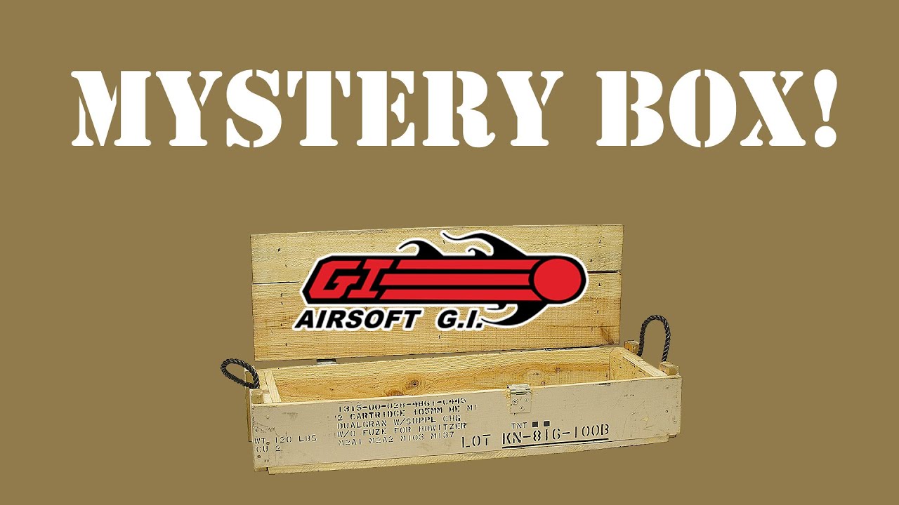 AirsoftGI Weapons Cache Mystery Box: April 2015 - YouTube