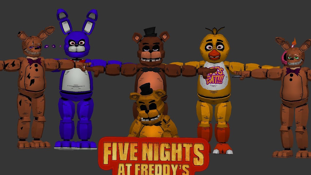 pack de FnaF 1 retro retexturas IK rig - YouTube