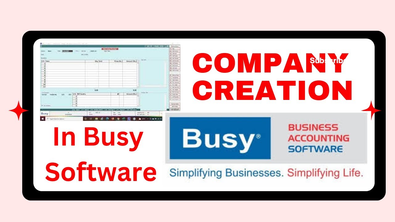 Busy Company Creation, Company Creation In BUSY Accounting Software ...
