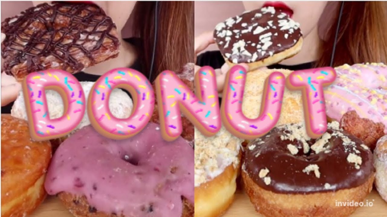 VARIOUS DONUTS BY SOWON ASMR | ASMR MUKBANG COMPILATION | GOOD FOOD ...