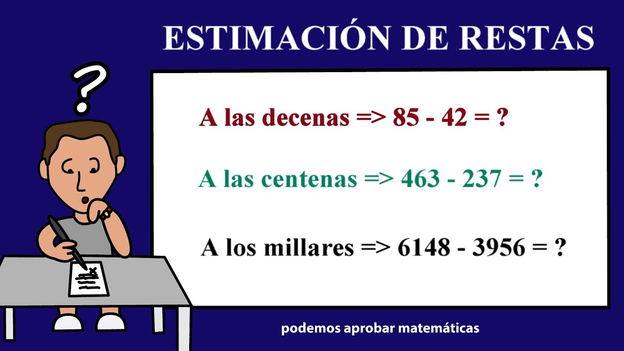 Estimación de restas a las decenas, a las centenas y a los millares ...