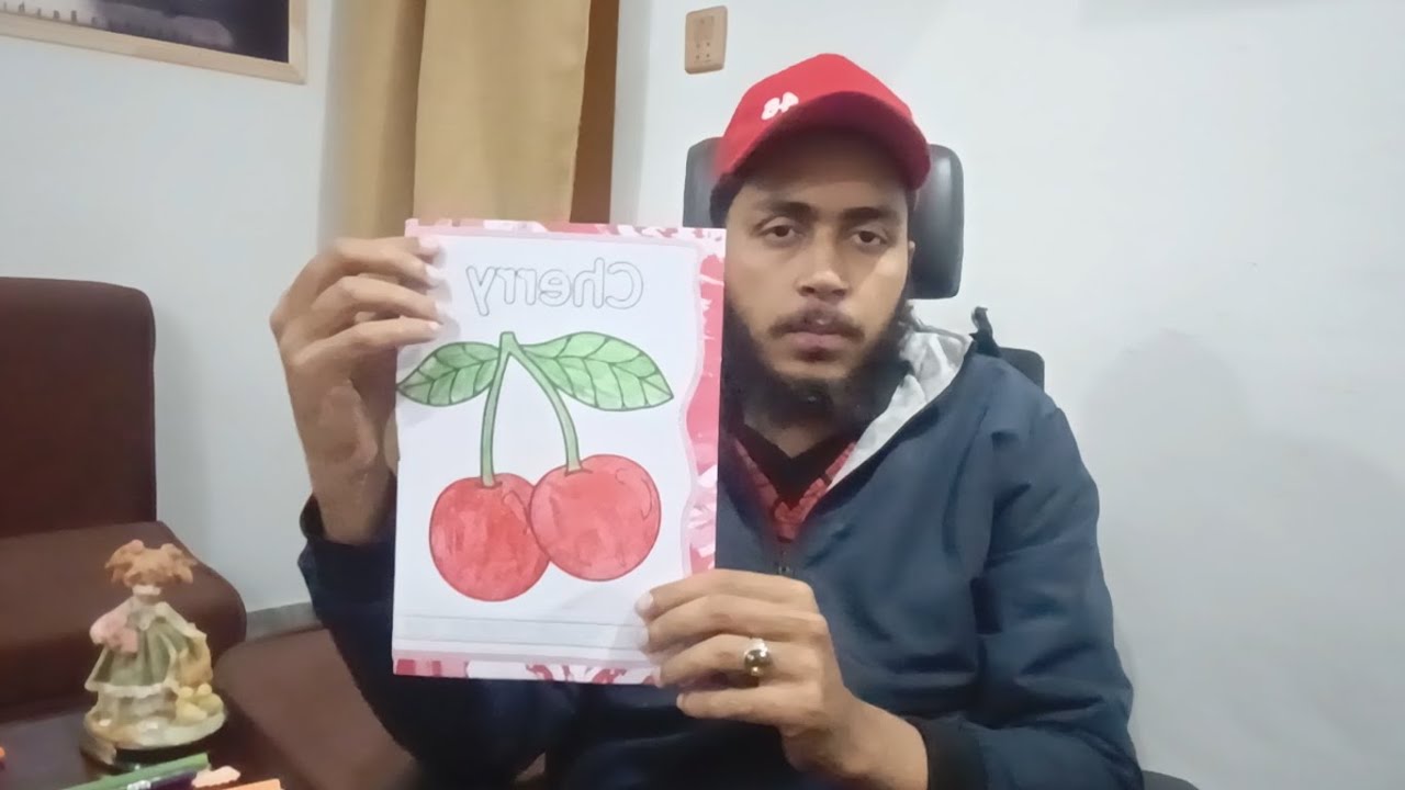 Color the picture of a cherry with colored pencils - CAREER GYAN - YouTube