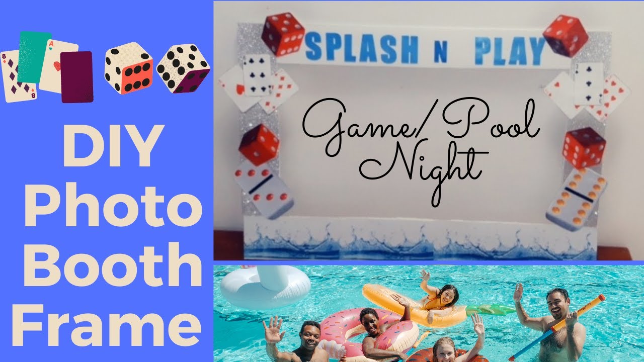 Customized Photobooth Frame Game/Pool Night Theme | DIY Party Props ...