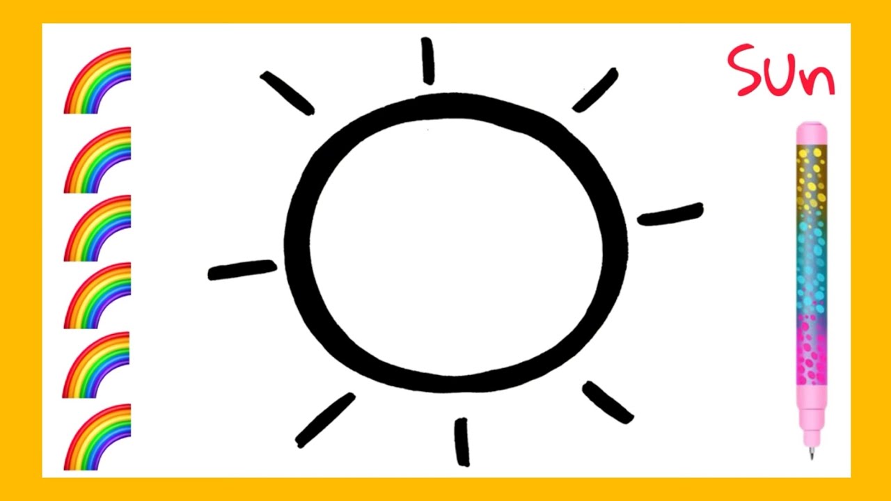 How To Draw The Sun Step By Step ☀️ Sun Drawing Easy || Drawing for ...
