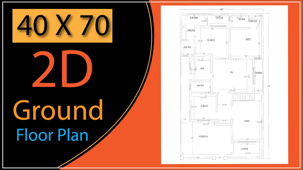 40x70 house plan design || 40*70 ghar ka naksha ||10 marla house plan ...