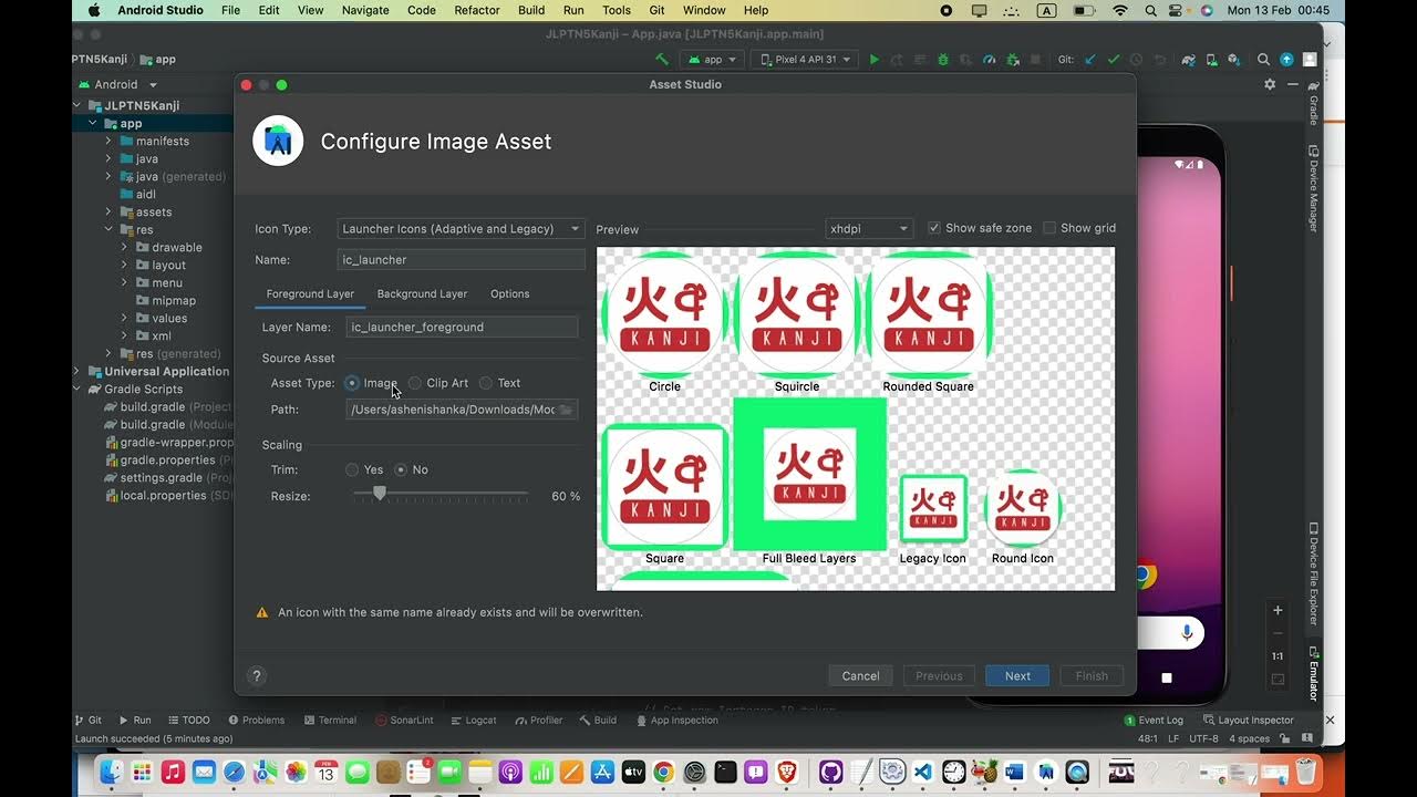 Android Studio Icon is not changing even though it has changed ...