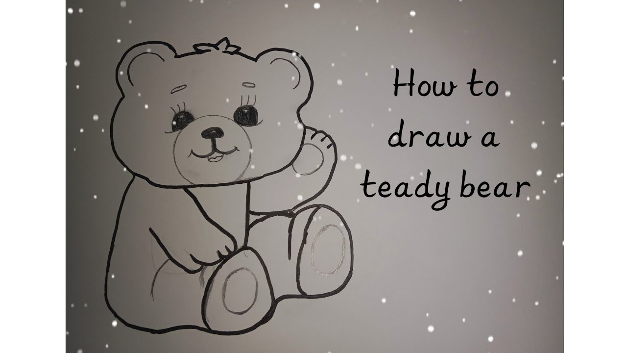 Drawing of a cute teady bear | easy drawing | Sketchy vibes #drawings # ...