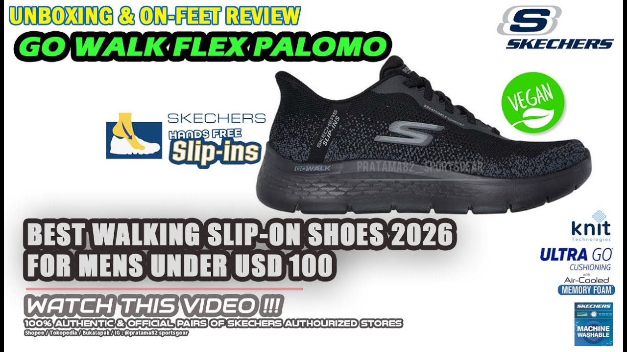 Unboxing & review on feet SKECHERS SLIP-INS GO WALK FLEX PALOMO CASUAL ...